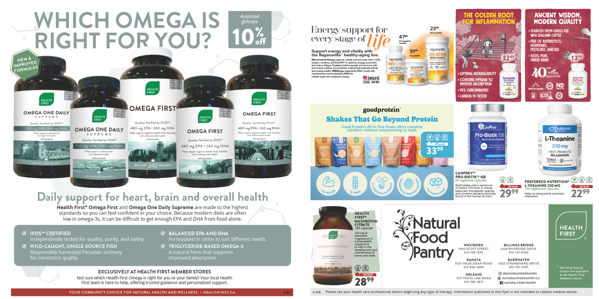 Health First Flyer — Natural Food Pantry Online Store