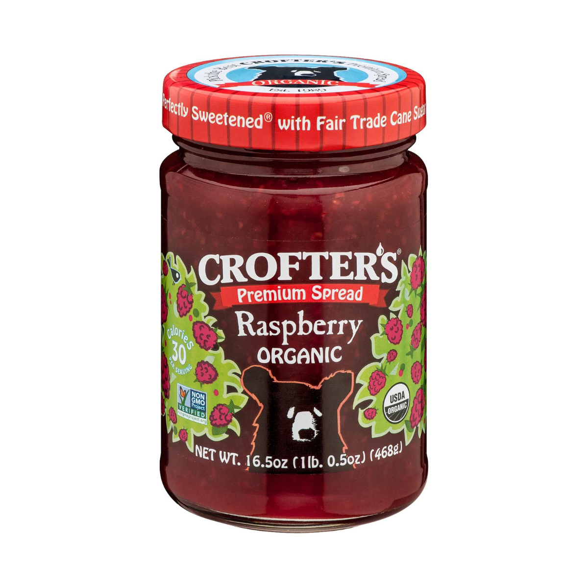 Crofter's Family Size Organic Raspberry Jam 468g — Natural Food Pantry ...