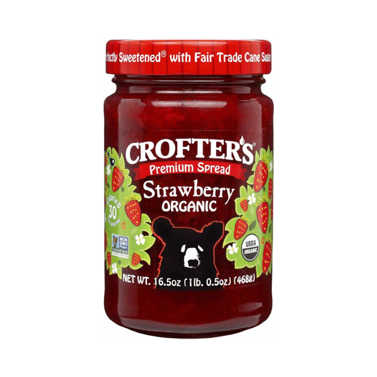 Crofter's Family Size Organic Strawberry Jam 468g — Natural Food Pantry ...