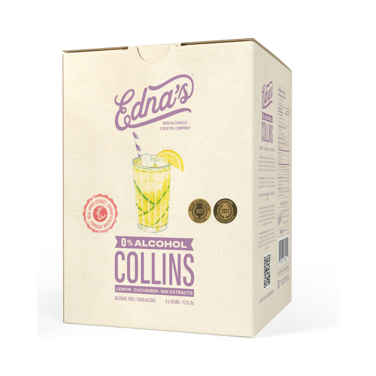 Edna’s Non-alcoholic Cocktail - Collins (4 pk) 355ml — Natural Food ...