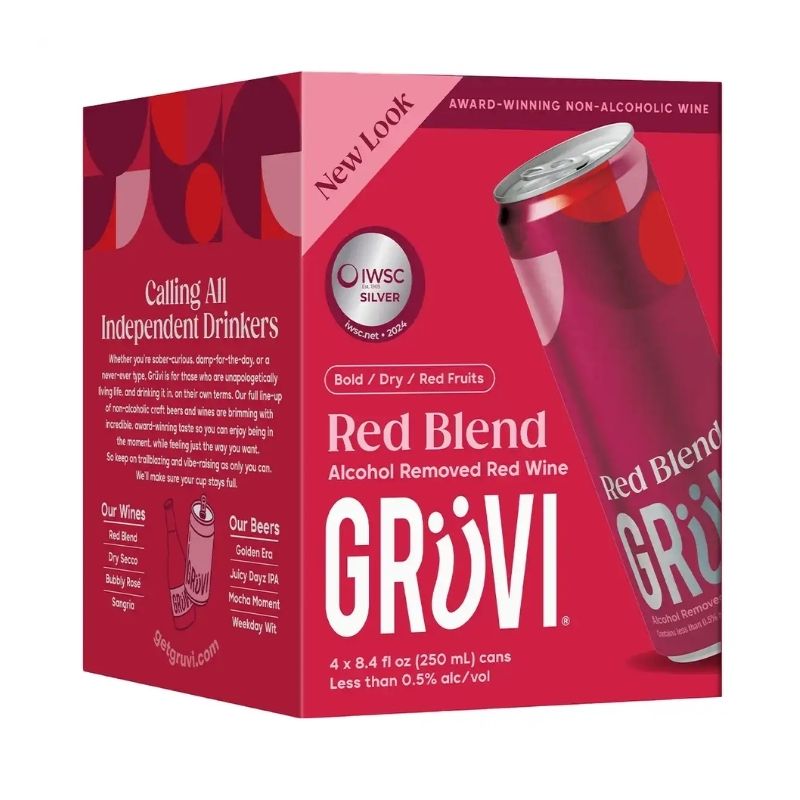 Gruvi Non Alcoholic Red Blend 4x250 ML — Natural Food Pantry Online Store