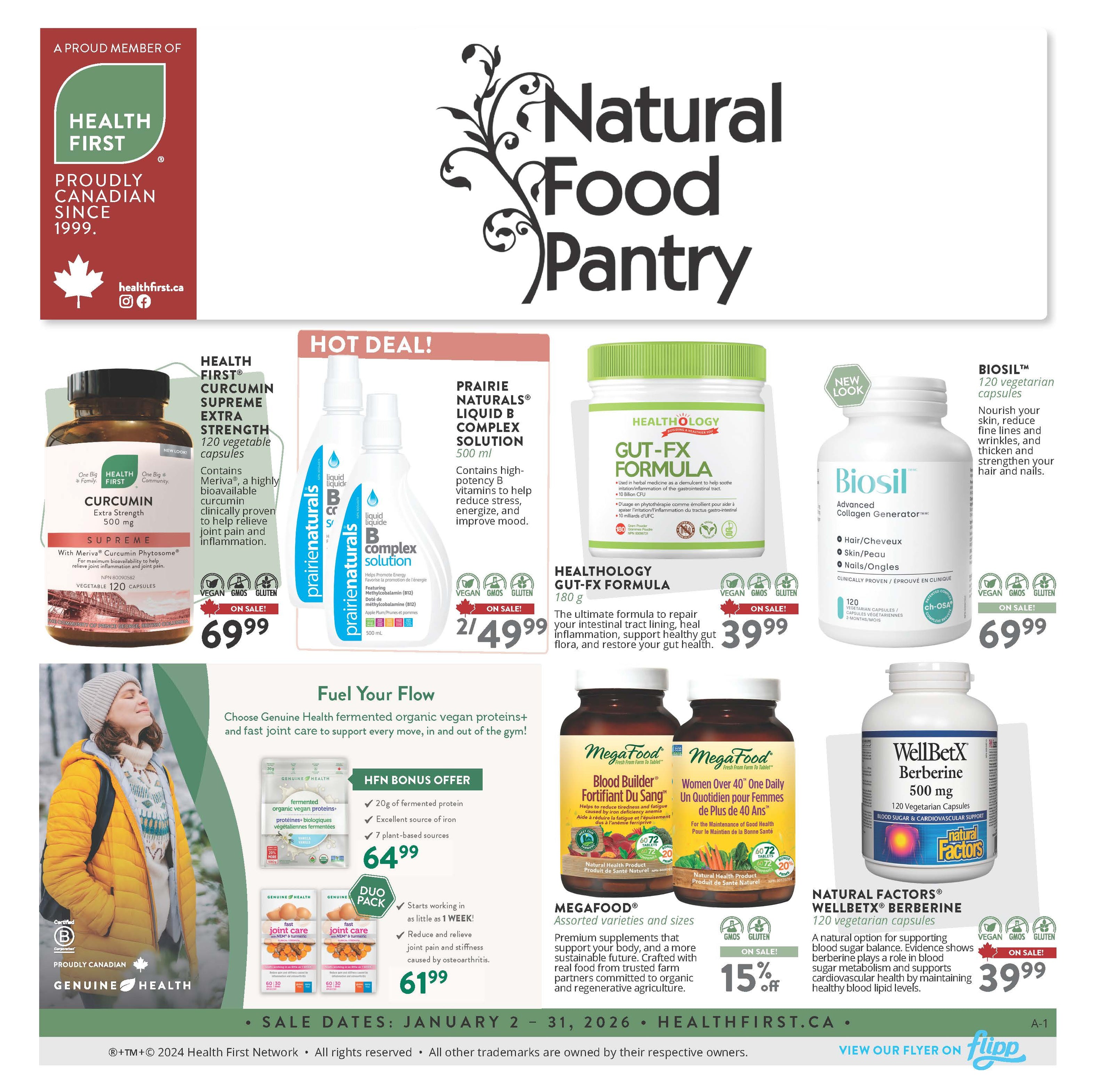 Health First Flyer — Natural Food Pantry Online Store