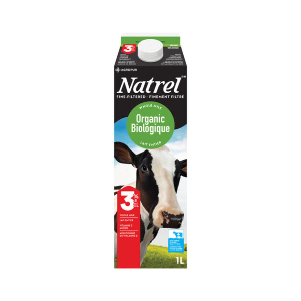 Natrel Milk Filtered Organic 3.8% 1L — Natural Food Pantry Online Store