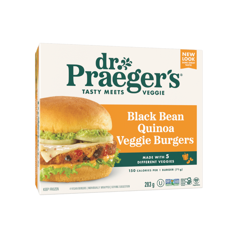 Black Bean Quinoa Veggie Burger Dr. Praeger's 4 Pack — Natural Food ...