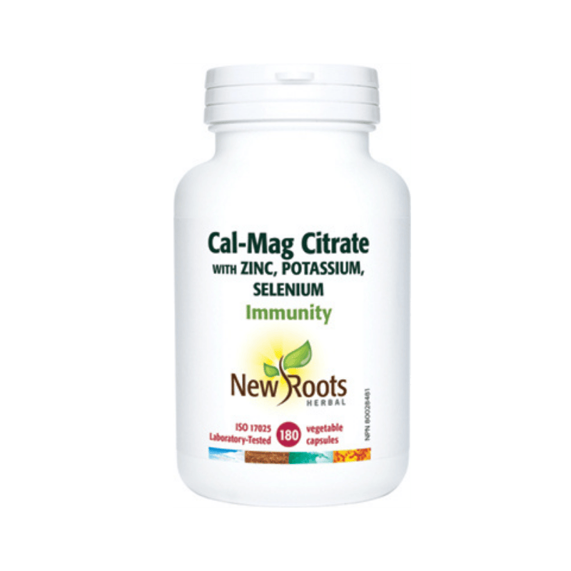 Cal-Mag Citrate Zinc Potassium Selenium New Roots 180 Capsules ...