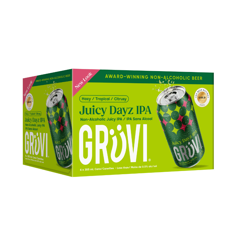 Gruvi Non-Alcoholic Juicy IPA 6 pack x 355ml — Natural Food Pantry ...