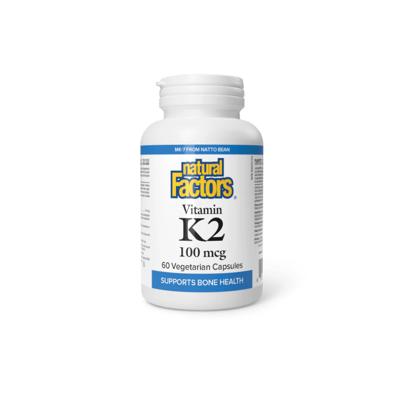 Natural Factors Vitamin K2 100 Mcg 60 Vegetarian Capsules — Natural ...