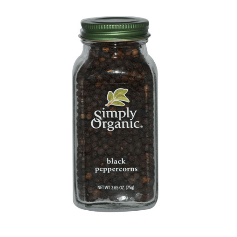 Simply Organic Herbs & Spices Black Peppercorns Whole 75g — Natural ...