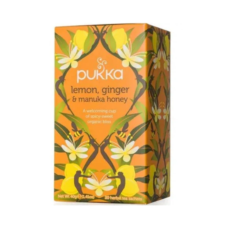 Pukka Herbal Tea Organic Lemon Ginger & Manuka Honey 20 teabags ...