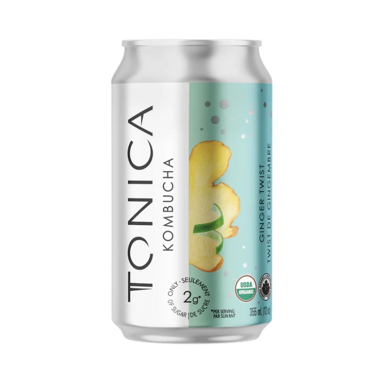 Tonica Kombucha Low Sugar Ginger Twist 355 ML — Natural Food Pantry ...