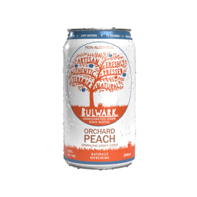 Bulwark Alcohol Free Sparkling Cider Peach 355 ML — Natural Food Pantry ...