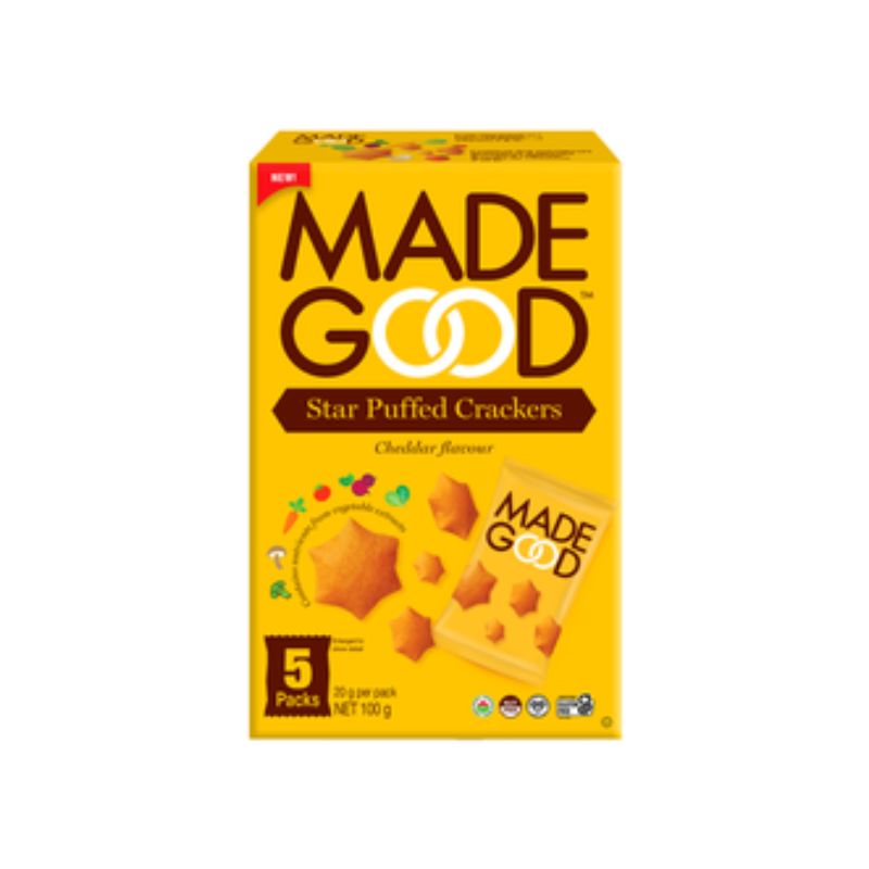 Made Good Star Puffed Crackers Cheddar 5x20g — Natural Food Pantry ...