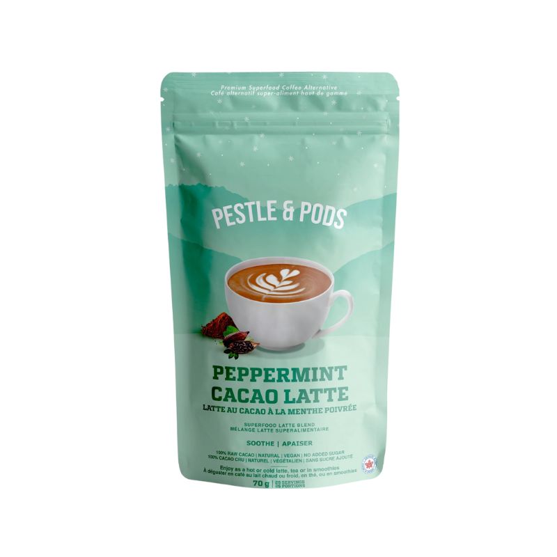 Pestle & Pods Organic Latte Blend Peppermint 70 GRAMS — Natural Food ...