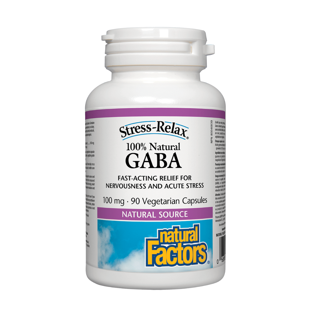 Natural Factors Stress Relax Gaba 100mg 90vcaps — Natural Food Pantry ...