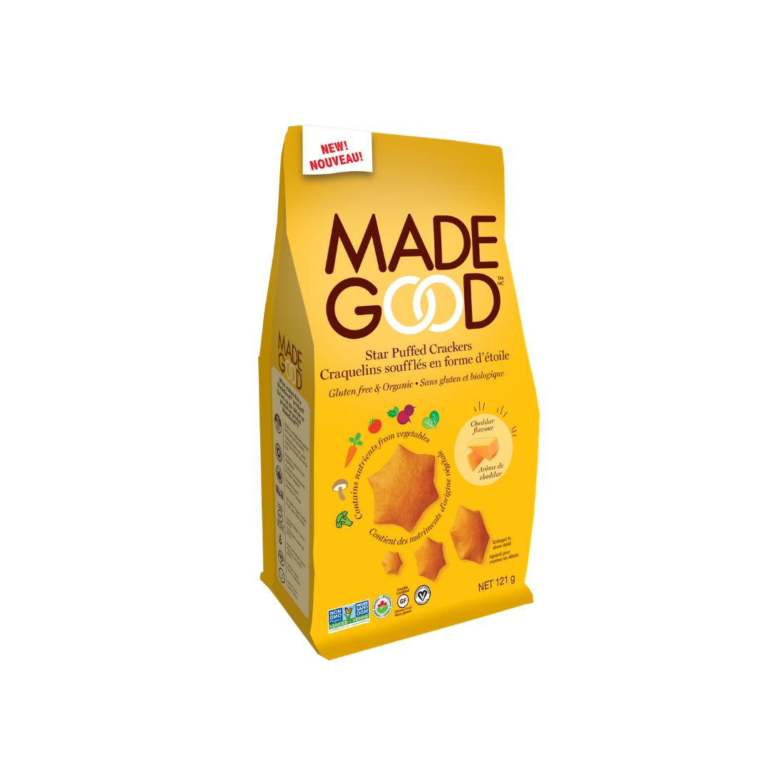Made Good Star Puffed Crackers Cheddar Flavour 121g — Natural Food ...