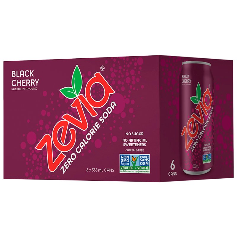 Zevia Zero Calories Black Cherry Soda 6 packs — Natural Food Pantry Online Store