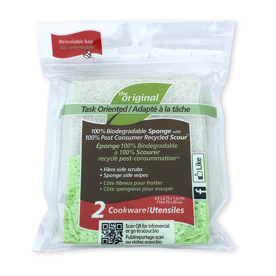 The Original Kitchen Biodegradable Reusable sponge 2 pack — Natural ...